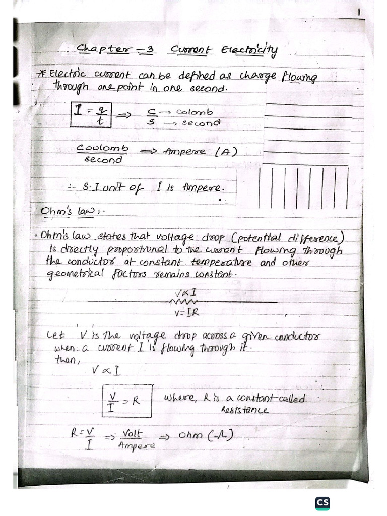 CH - 3 Current Electricity | PDF