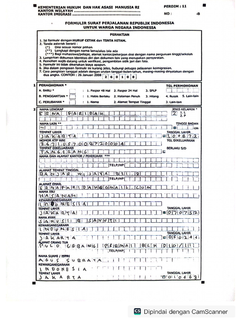 File Formulir, Surat Permohonan Dan Pern | PDF