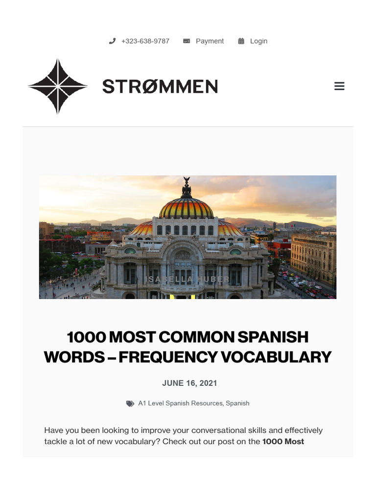 1000 Common Spanish Words List | PDF | Vocabulary | Spanish Language