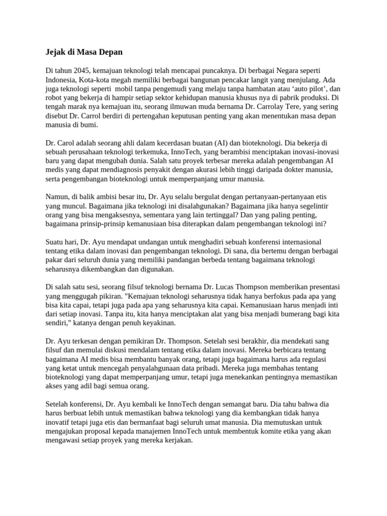 Jejak Di Masa Depan | PDF