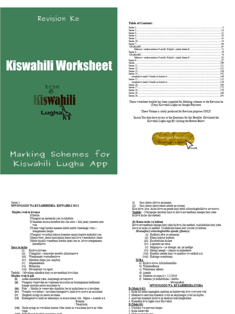 Kiswahili Lugha Sample | PDF