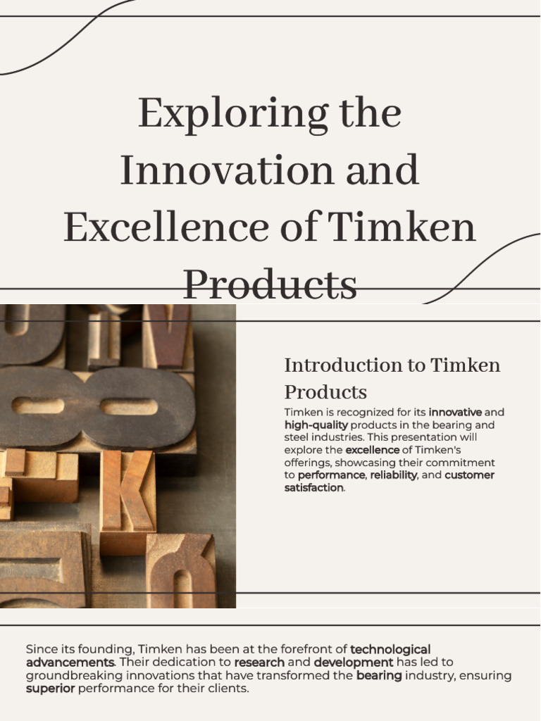 Timken's Innovation in Bearings and Steel | PDF | Technology & Engineering