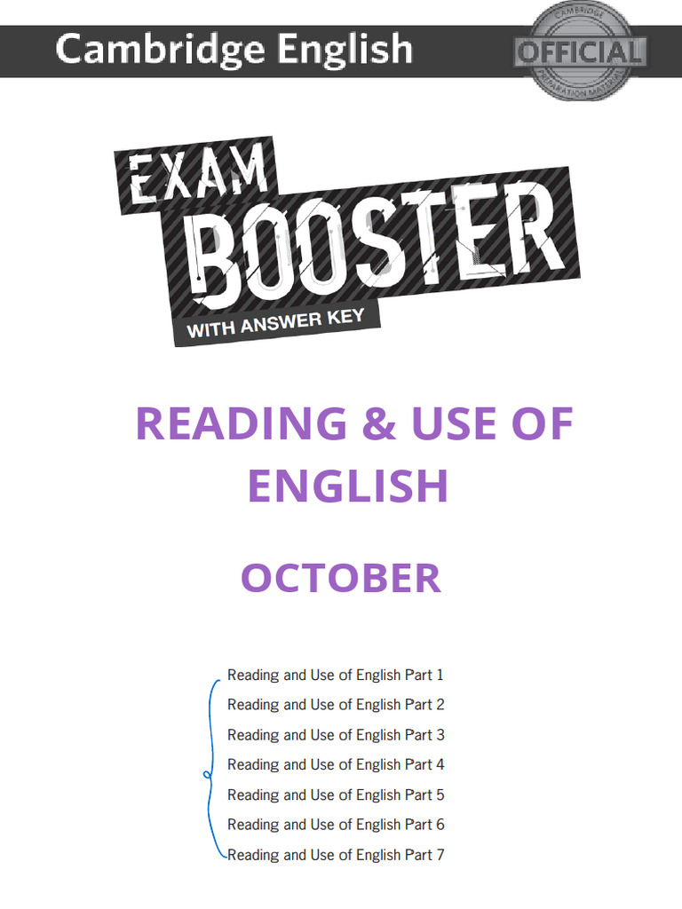 OCT. Copia IMPRIMIR ?USE OF ENGLISH EXAM BOOSTER | PDF | Language Arts ...