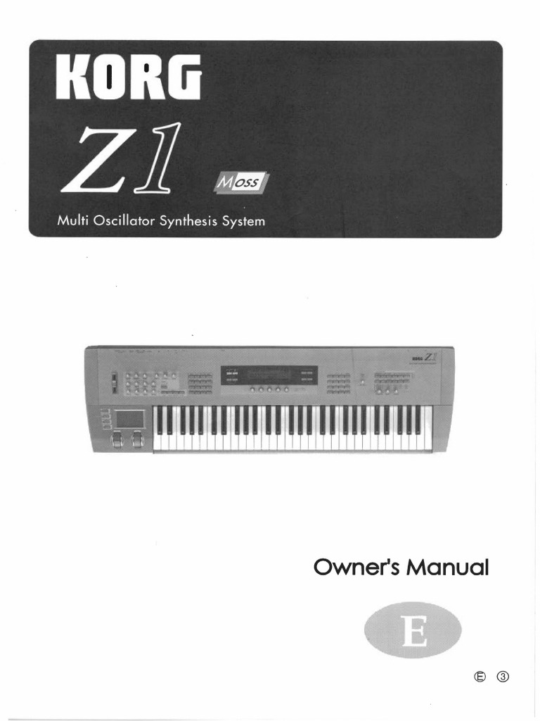 Korg Z1 Manual | PDF