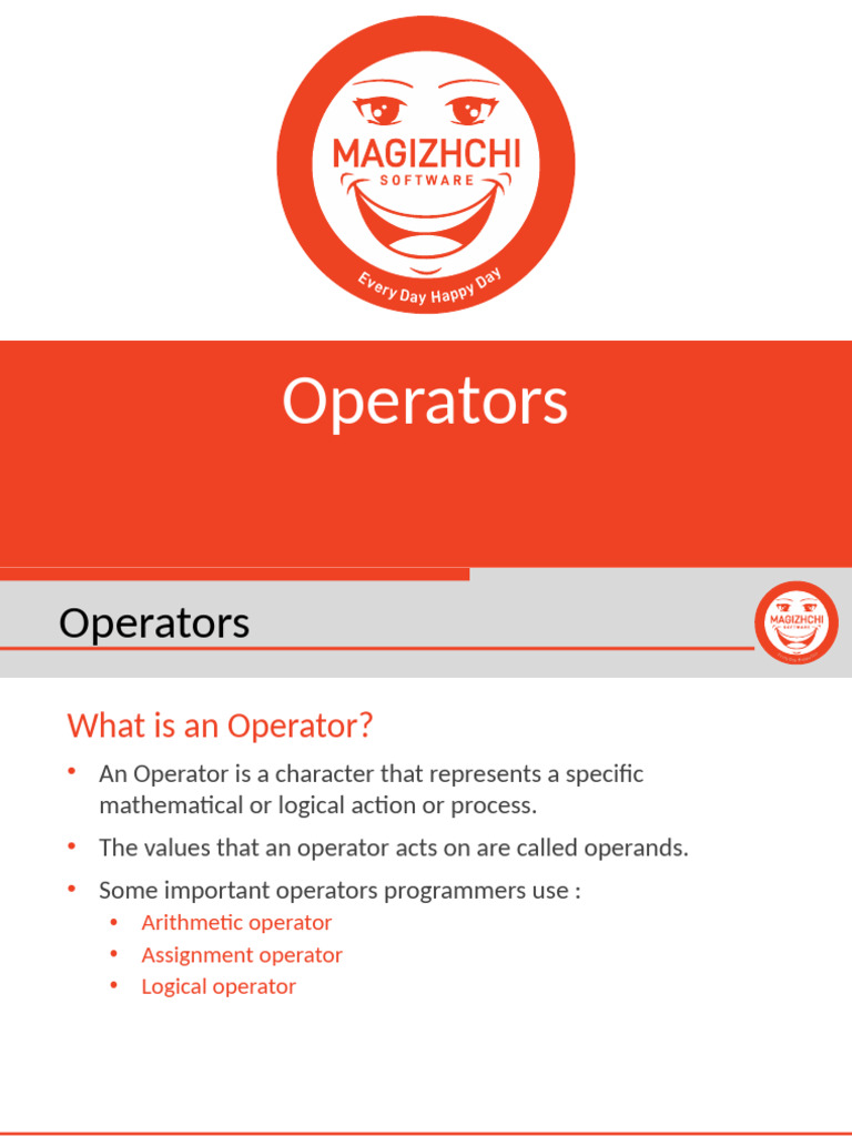 Operators | PDF | Boolean Data Type | Logic
