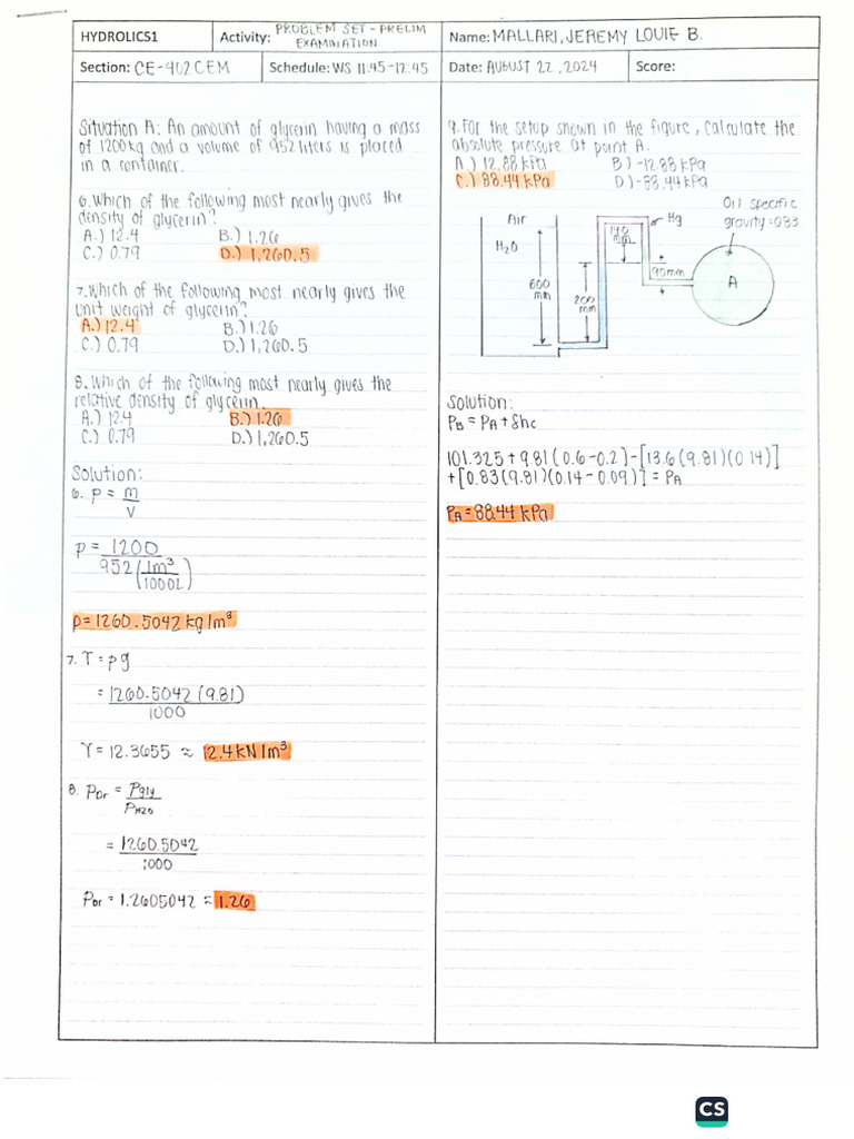 Mallari, Jeremy Louie B-Problem Set Prelim | PDF