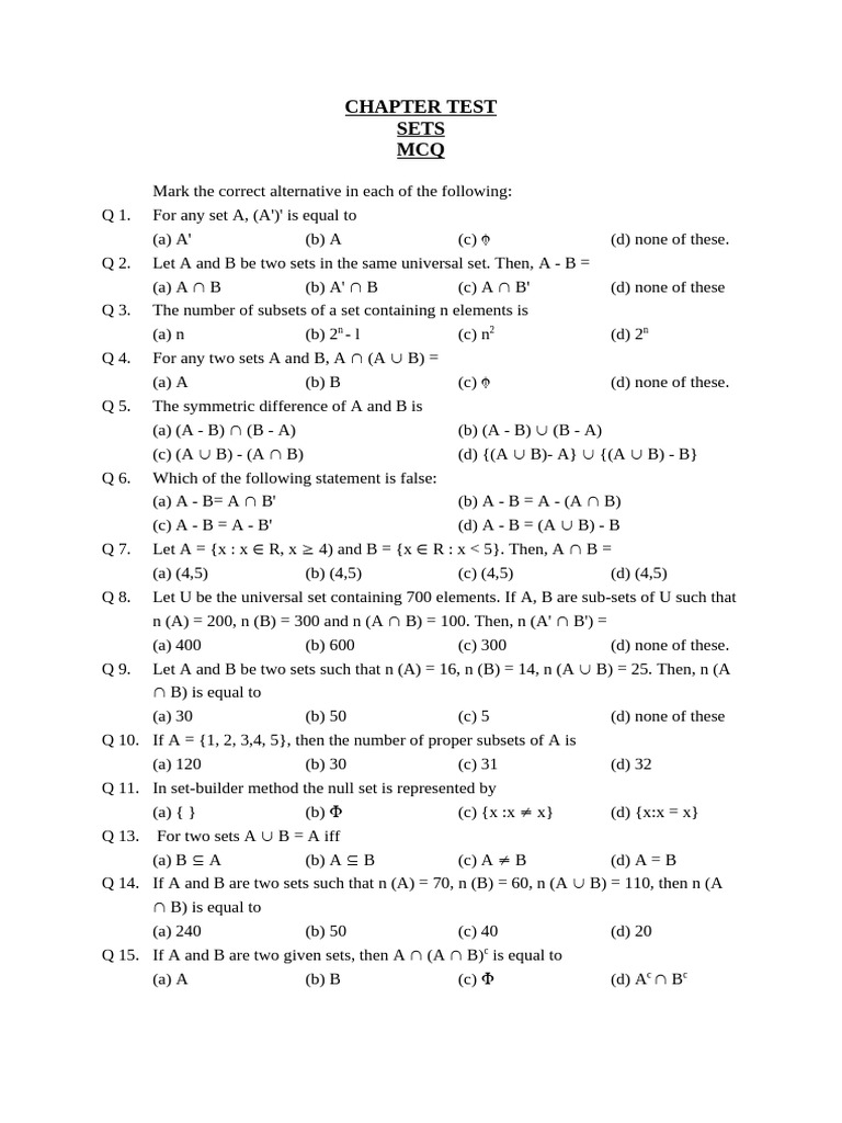 11 Sets | PDF | Mathematics | Mathematical Logic