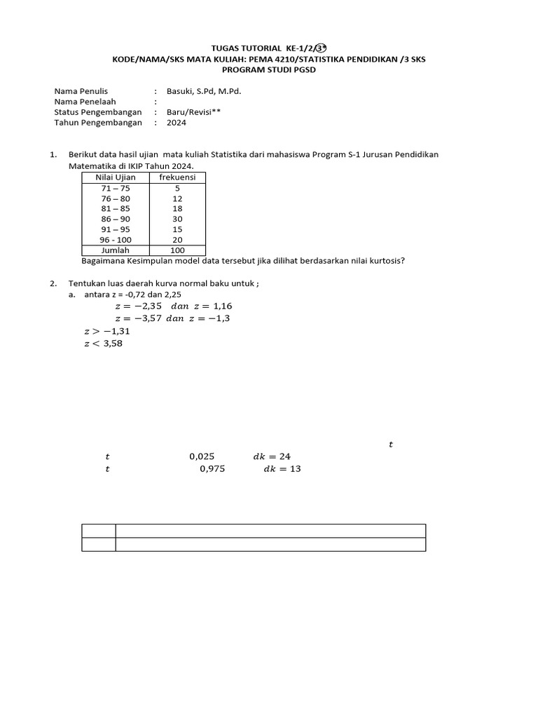 Tugas Tutorial Ke - 3 Pema 4210 | PDF
