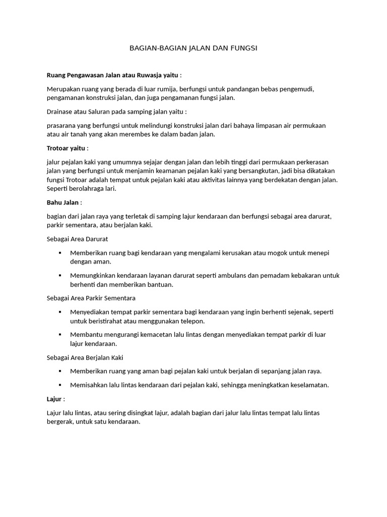 BAGIAN Jalan Dan Fungsi | PDF | Bisnis