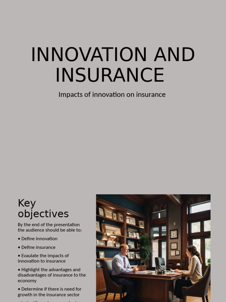 Innovation and Insurance | PDF | Insurance | Innovation