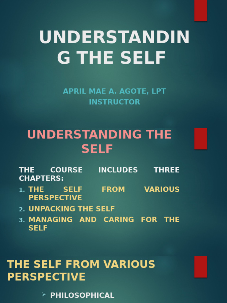 Understanding the Self Course Guide | PDF | Soul | Philosophy Of Self