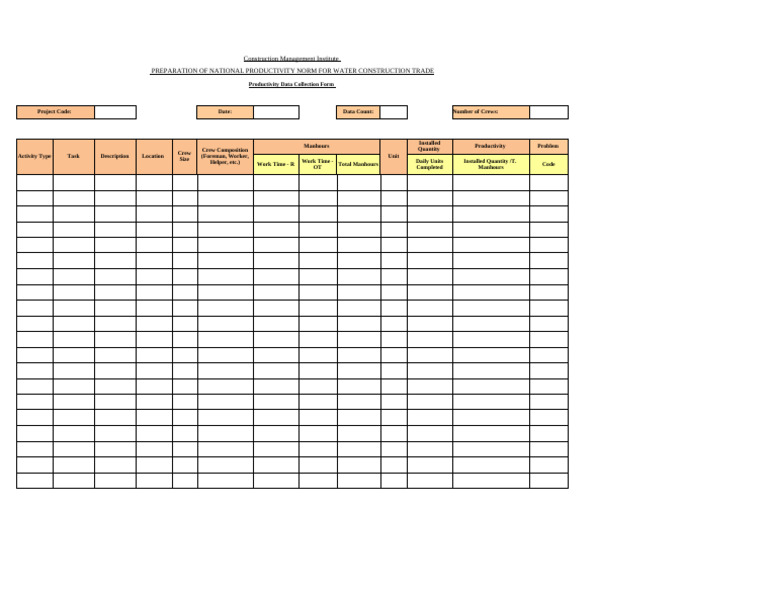 Form 2 - Labour Productivity - V2 | PDF