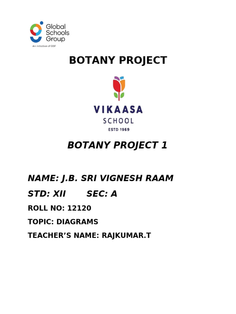 Botany Project | PDF