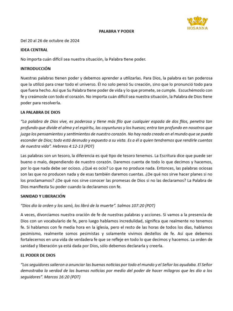PALABRA Y PODER | PDF | Dios | Creencia religiosa y doctrina