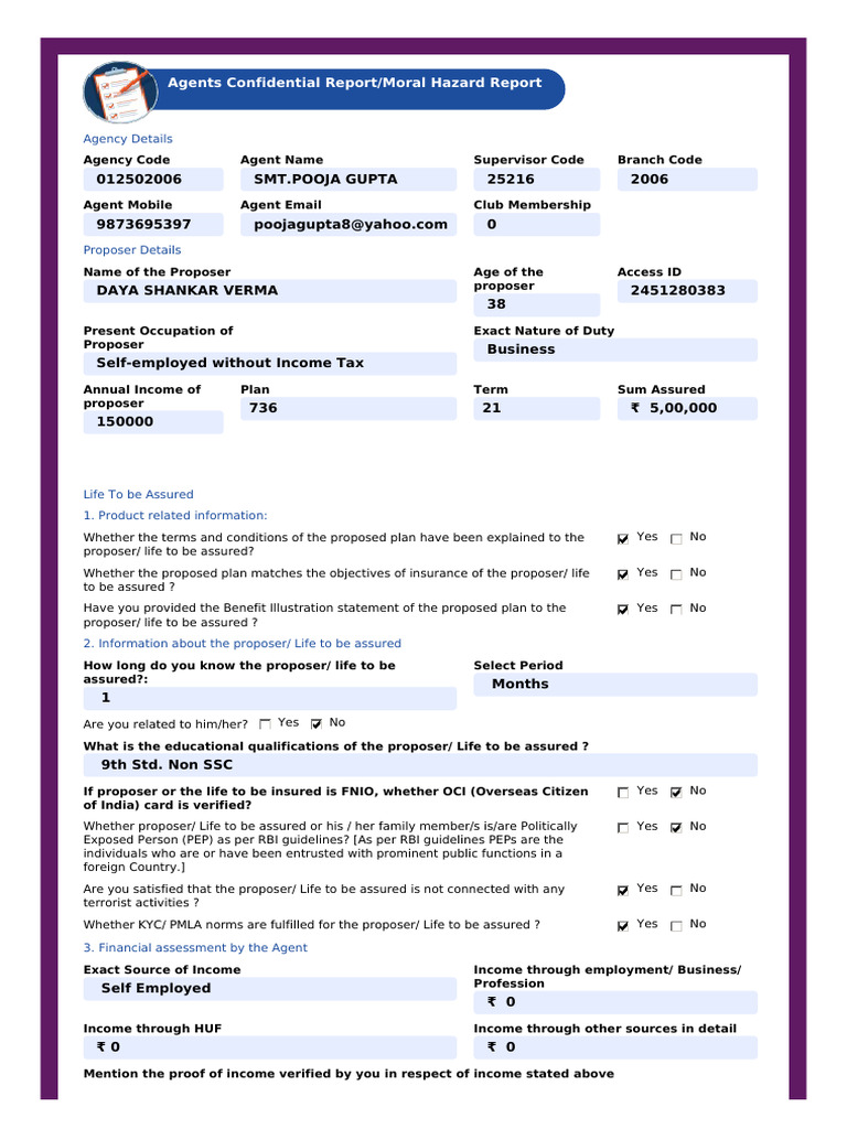ACR License Form for Daya Shankar Verma | PDF | Business | Finance ...