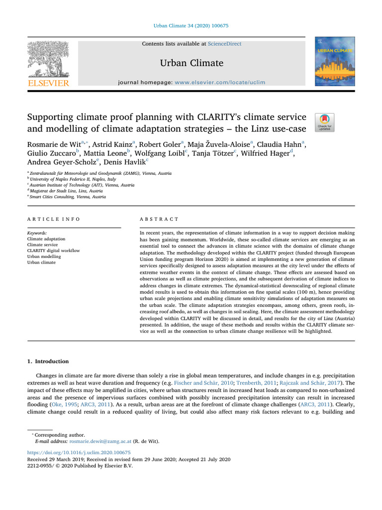 Urban Climate Adaptation Tools | PDF | Climate Change | Climate Resilience