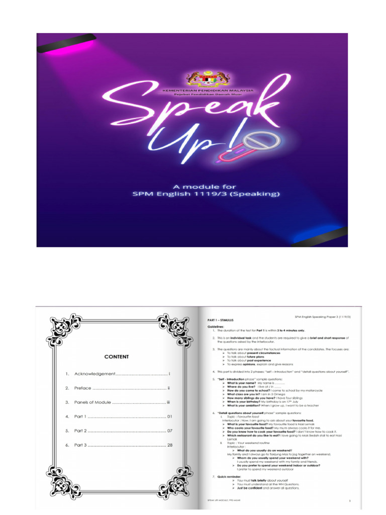 Speaking Module | PDF