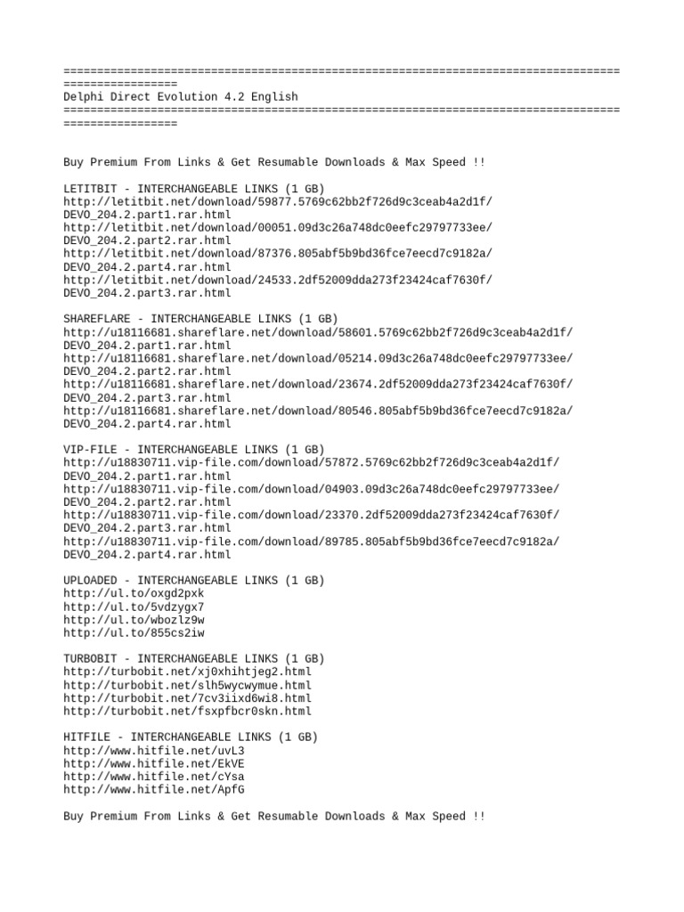 Delphi Direct Evolution 4 2 English 3 Pdf Computers