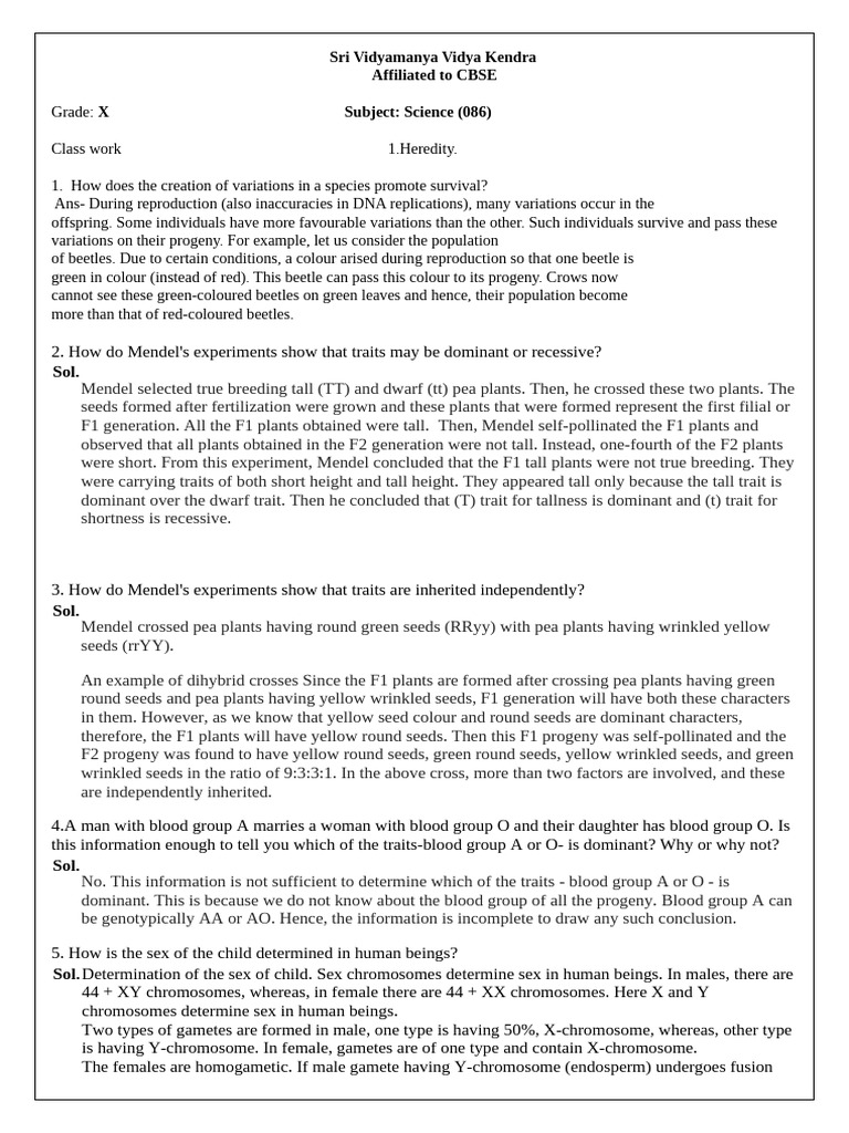 Classwork 17972 | PDF | Reproduction | Fertilisation