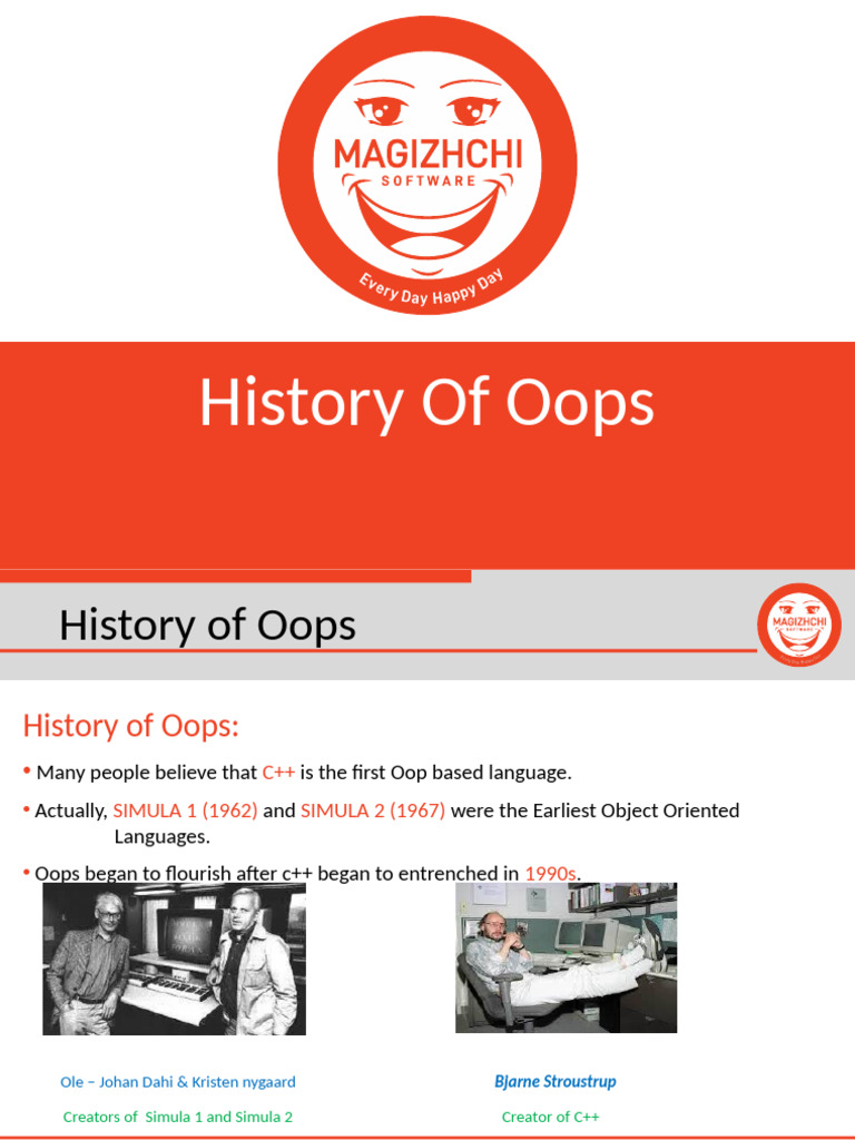 History of Oops | PDF | Object Oriented Programming | Class (Computer Programming)