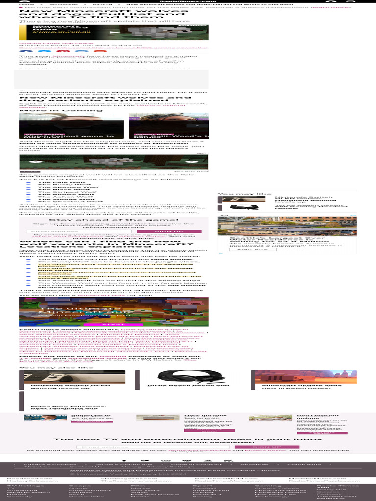 New Minecraft Wolves and Dog Variants Full List and Locations Radio ...