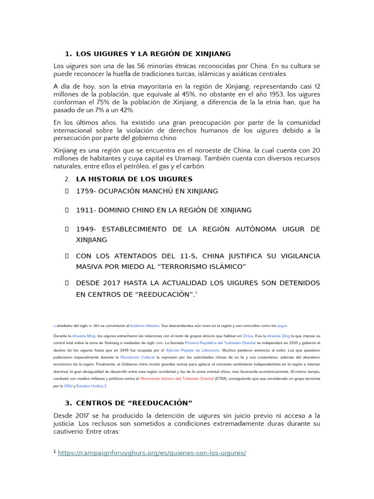 Los Uigures en China | PDF | China | Política mundial
