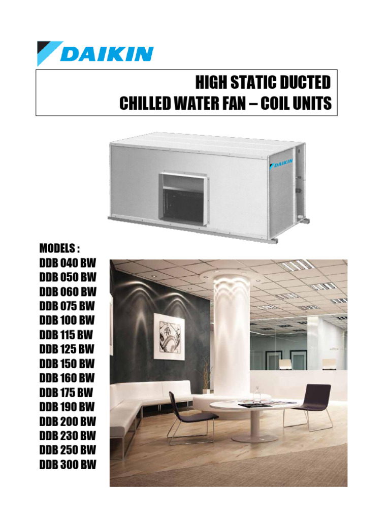 Daikin High Static Ducted Units Guide | PDF | Screw | Duct (Flow)