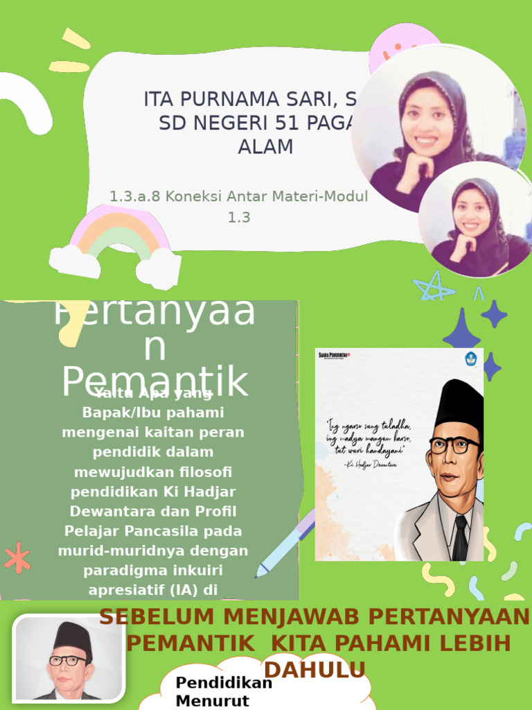 1.3.a.8 Koneksi Antar Materi Modul 1.3 | PDF | Karier & Perkembangan | Pengembangan Diri