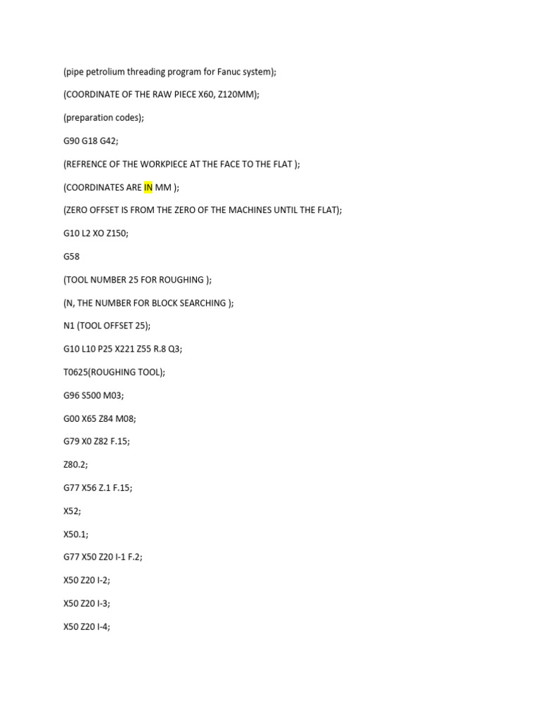 Pipe Petrolium Threading Program For Fanuc System Pdf Finance