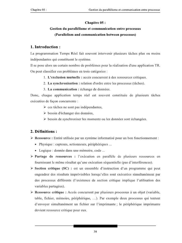 Chapitre 5 Gestion-du Parallélisme | PDF