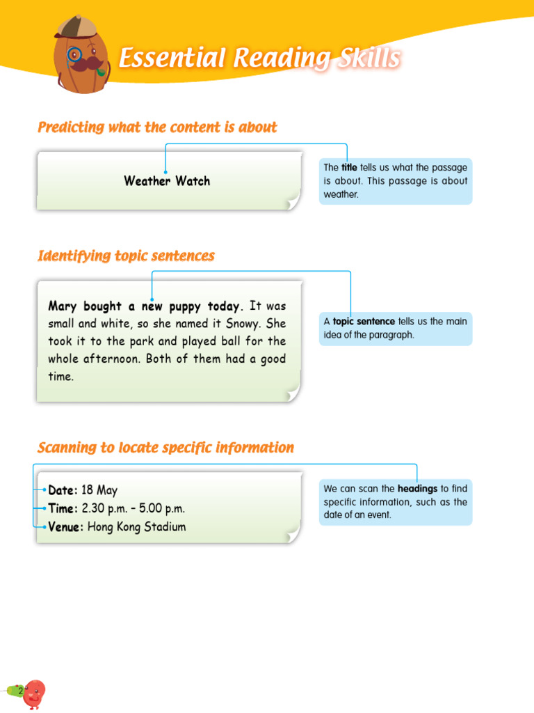 Essential Reading Skills: Predicting What The Content Is About | PDF | Movie Theater
