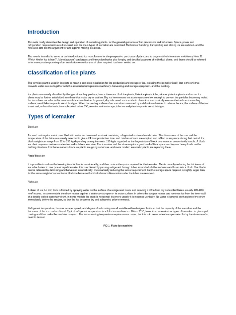 Ice Flake Plant | PDF | Ice | Water