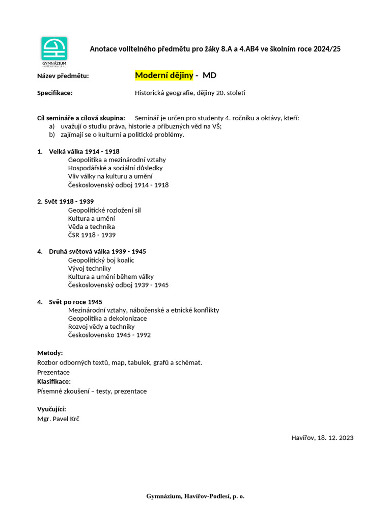 Moderni Dejiny X | PDF