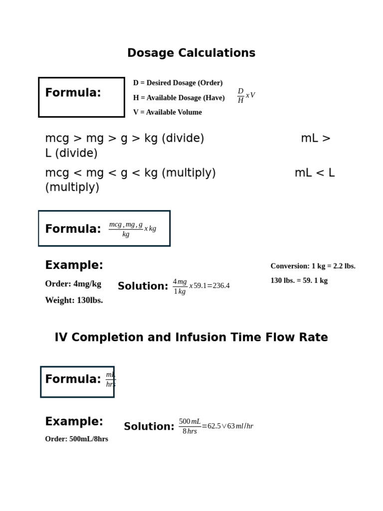 Dosage Calculations | PDF | Drugs
