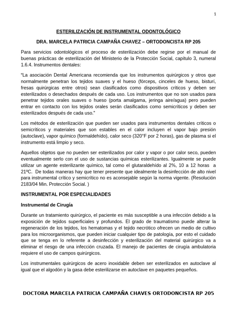 PROTOCOLO DE ESTERILIZACION | PDF | Esterilización (Microbiología) | Agua