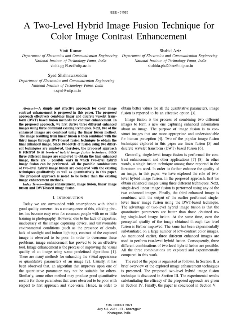 12th ICCCNT 2021 Paper 708 | PDF | Signal Processing | Digital Signal Processing