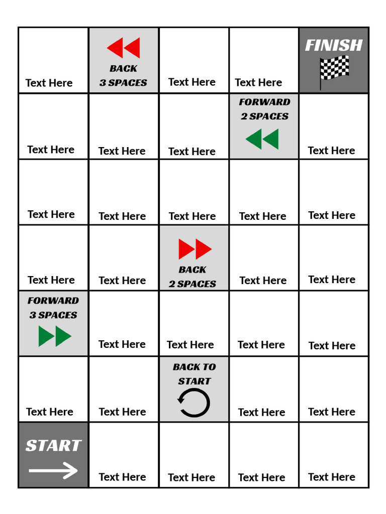 Blank Template The Dice Game | PDF