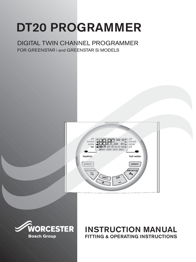 Worcester DT20 Programmer Installation and Servicing Instructions | PDF | Greenwich Mean Time ...
