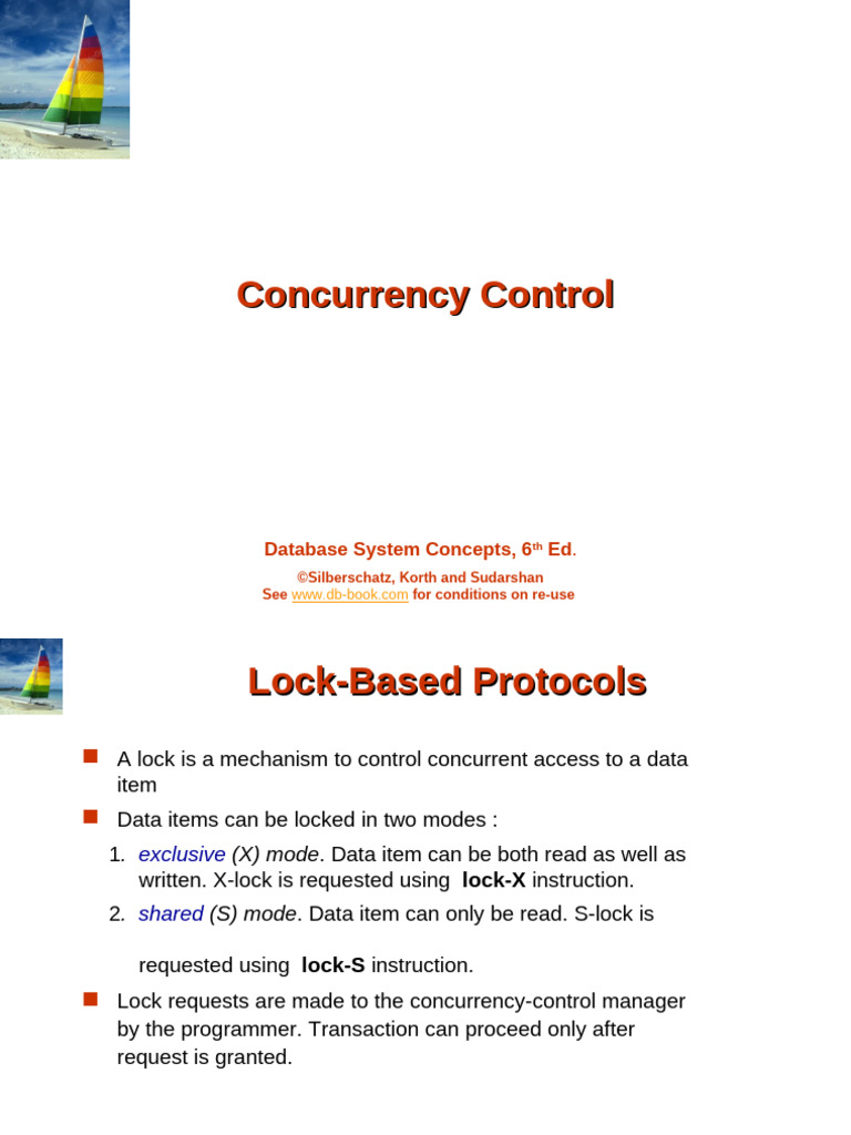 Concurrency Control Protocol Pdf Database Transaction Computer Data