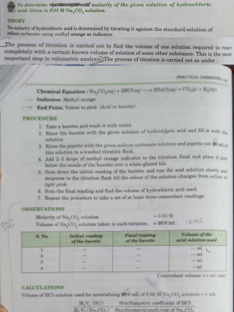 Experiment 3 Class 11 | PDF | Titration | Chemistry