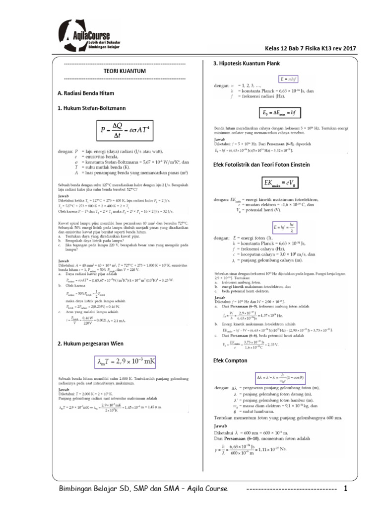 Fisika SMA Kuantum | PDF | Sains & Matematika