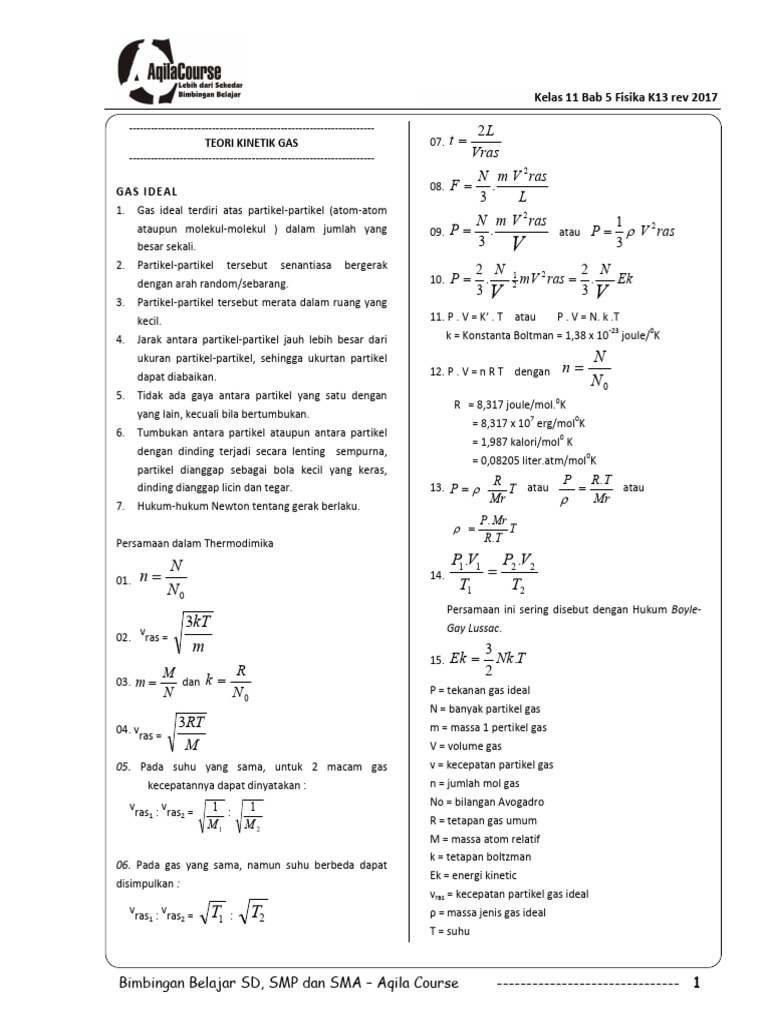 Fisika SMA Kinetik Gas | PDF