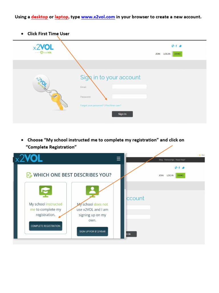 Directions To Create X2vol Account and Add Volunteer Hours Class of ...