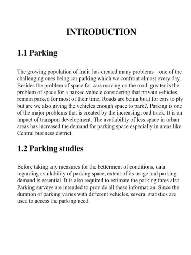 Parking Studies | PDF