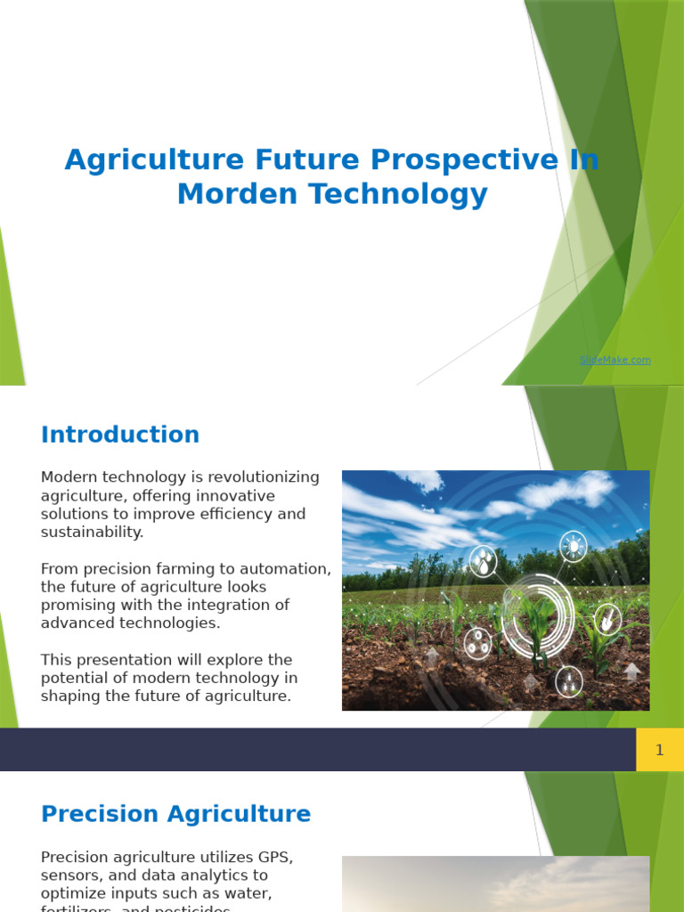 Agriculture Future Prospective in Morden Technology | PDF | Agriculture | Sustainable Agriculture