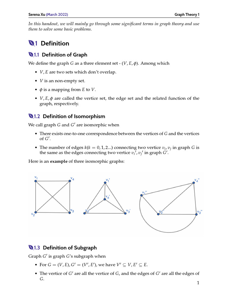 GTheory 1 | PDF | Vertex (Graph Theory) | Mathematics