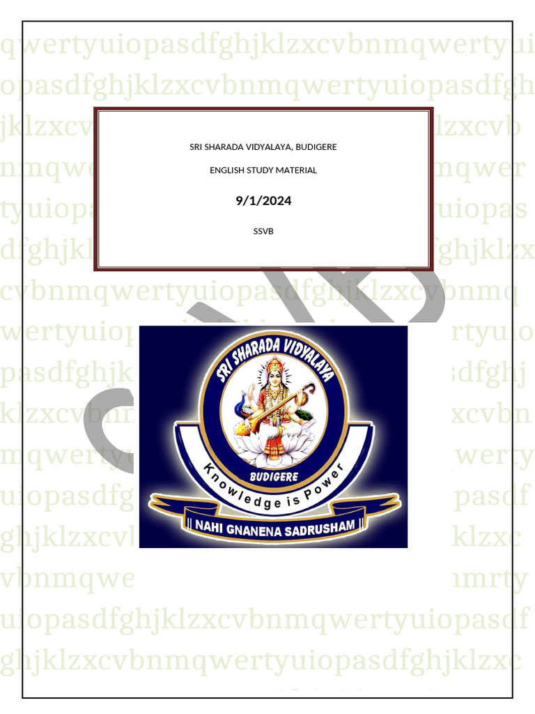 10th Study Materials Eng | PDF