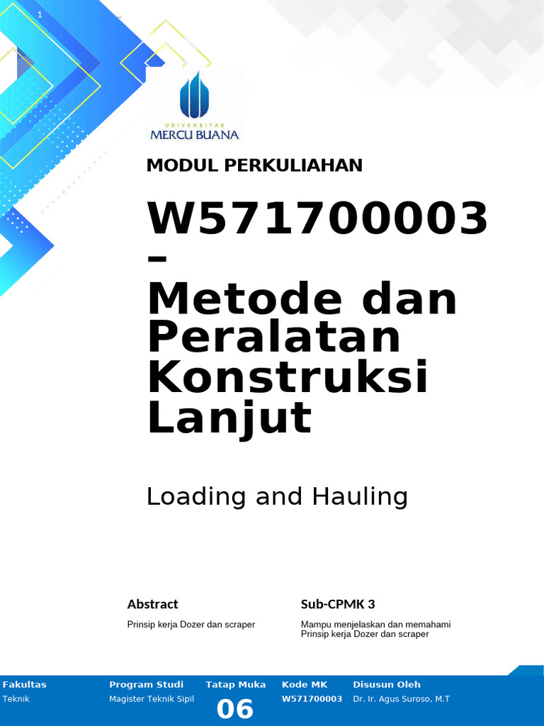 Modul 06 - Prinsip Kerja Dozer Dan Scraper | PDF | Sains & Matematika ...