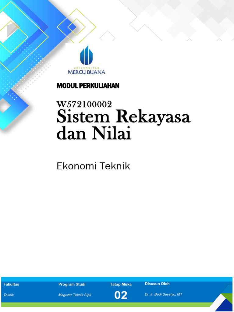 02M SRN-Ekonomi Teknik | PDF | Pengelolaan Keuangan & Uang