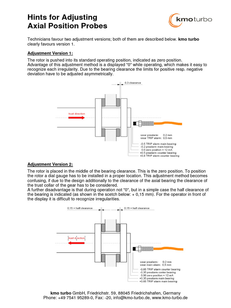 Axial Position Probes Adjustment | PDF | Home & Garden